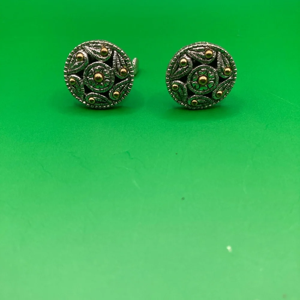 Napier | Jewelry | Vintage Signed Napier Two Tone Silver Gold Screw ...